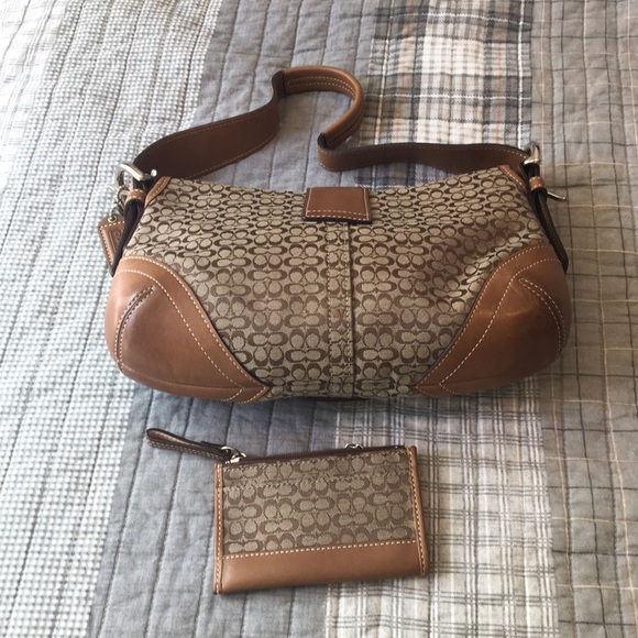 Coach | Bags | Coach Tan Signature C Shoulder Bag | Poshmark